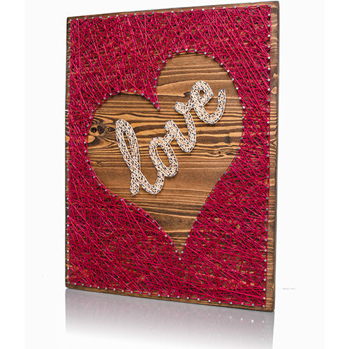Inverted Red Heart Love String Art Kit - String of the Art