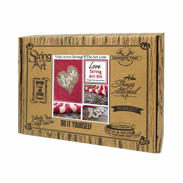 Inverted Red Heart Love String Art Kit - String of the Art